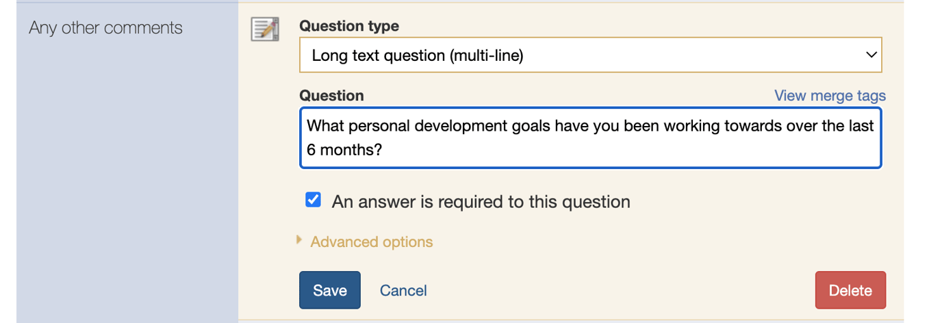 Utilize Advanced Options in a Questionnaire